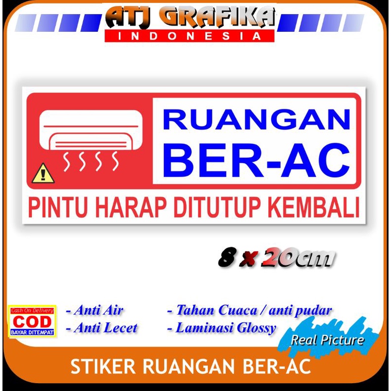 Jual Stiker ruangan ber AC sticker jaga suhu tutup pintu kembali kantor ...