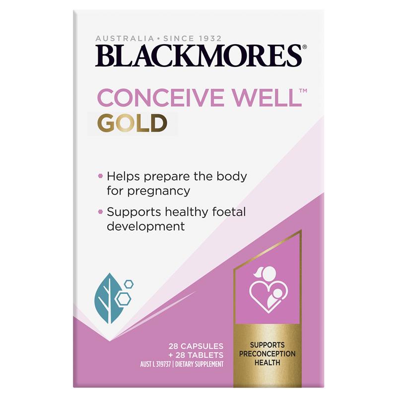 Jual Blackmores Conceive Well Gold 28 Tablets + 28 Capsules | Shopee ...