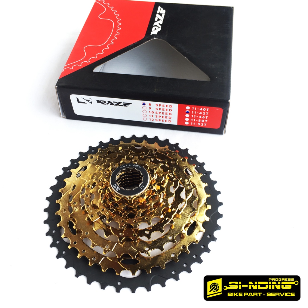Jual Sprocket Gear Belakang Sepeda Raze Gold 8 Speed 11 - 42 Slup ...