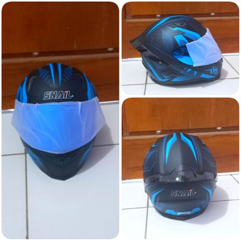 Jual Helm SNAIL FFS1 BLUE | Shopee Indonesia