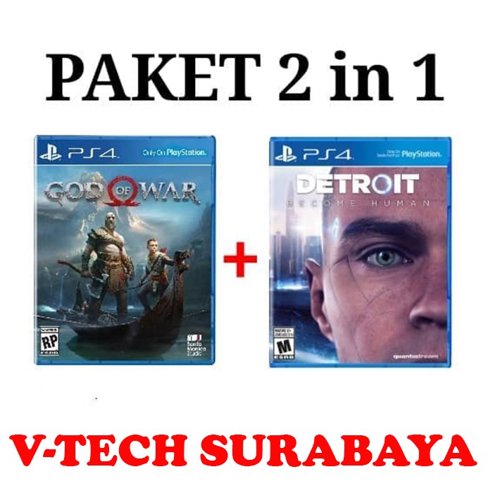 Jual GOD OF WAR + DETROIT BECOME HUMAN REGION 3 PS4 | Shopee Indonesia