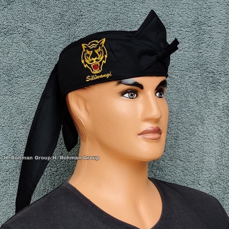 Jual Peci Iket blangkon Bordir Macan Iket Jawa Bali Praktis Siap Iket ...