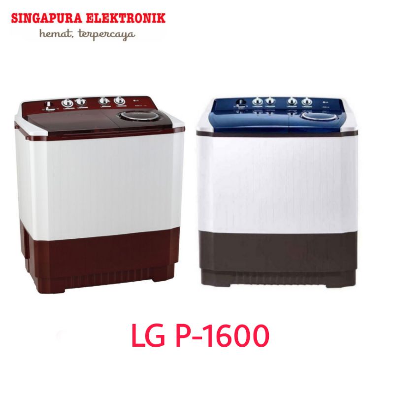 Jual LG Mesin Cuci 2 Tabung 16KG P-1600RT/RTB | Shopee Indonesia