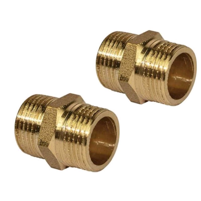 Jual double nipple drat kuningan nepple dobel nepel nipel 1/8 1/4 3/8 1/8x1/4 | Shopee Indonesia