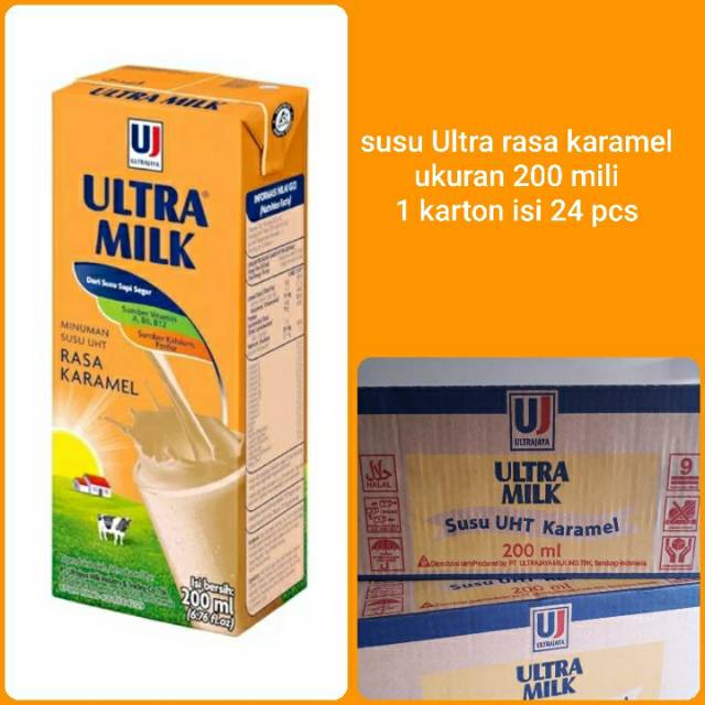 Jual Susu Ultra milk rasa karamel ukuran 200 mili | Shopee Indonesia
