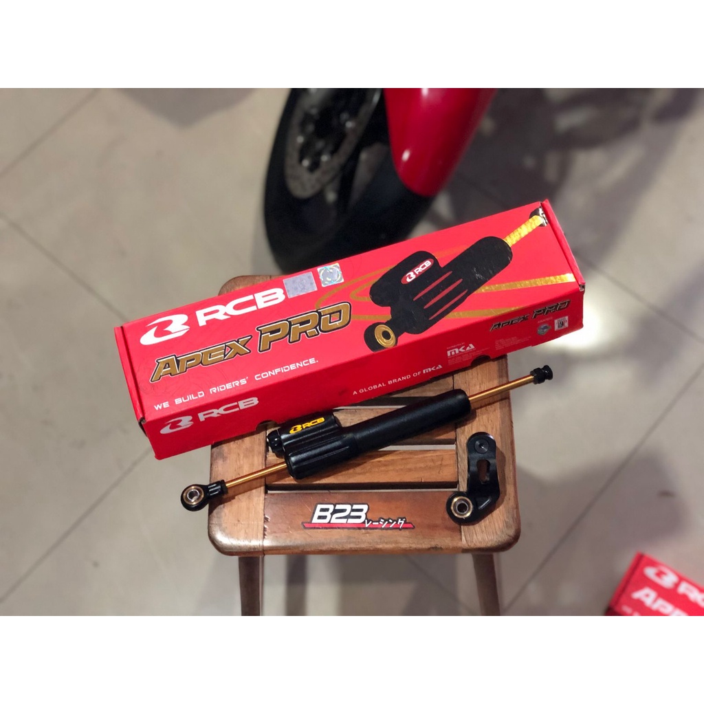 Jual steering damper stabilizer stang long RCB Apex 110mm black series ...