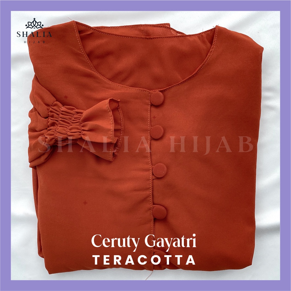 Jual Shalia Hijab Gamis Ceruty Babydoll Dress Gayatri LD 100 PB 135 ...