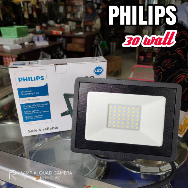 Jual philips led floodlight 30 watt lampu sorot led 30 watt philips lampu tembak | Shopee Indonesia