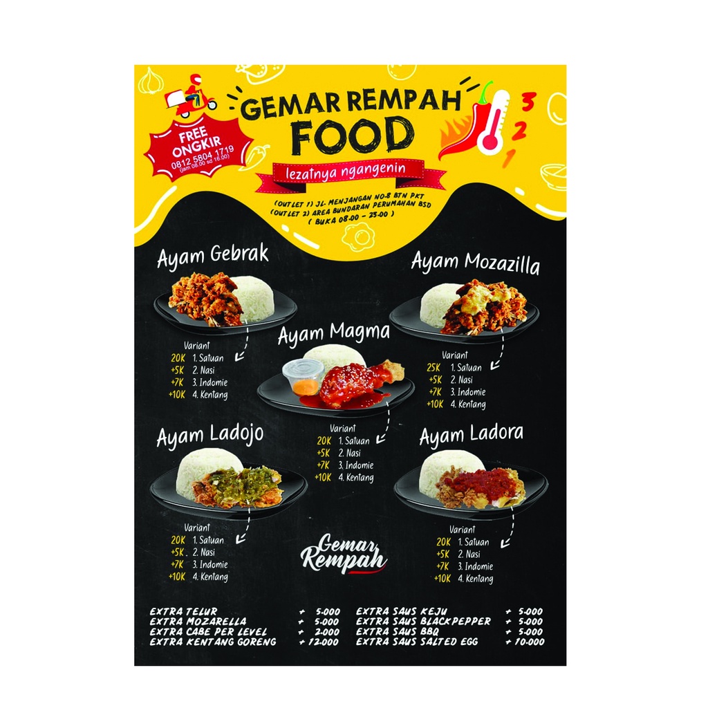 Jual Daftar Menu / Menu List Retoran Coffee Gratis Design | Shopee ...
