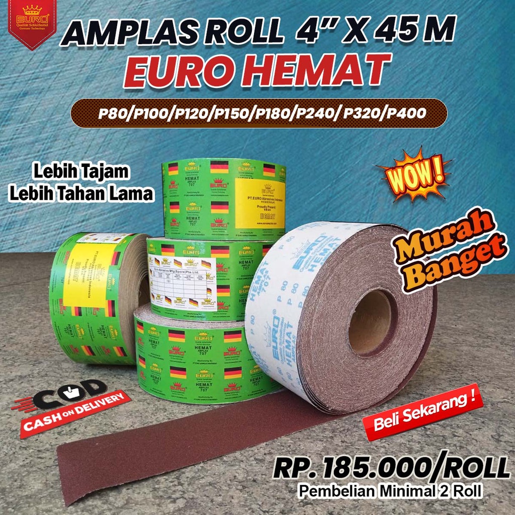 Jual Amplas Roll Promo EURO Hemat harga per roll | Shopee Indonesia