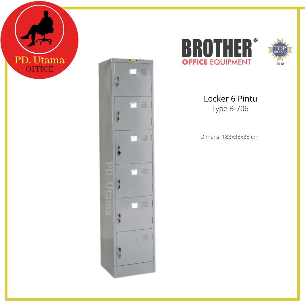 Jual LOCKER BROTHER B 706 LOKER (6 PINTU) | Shopee Indonesia