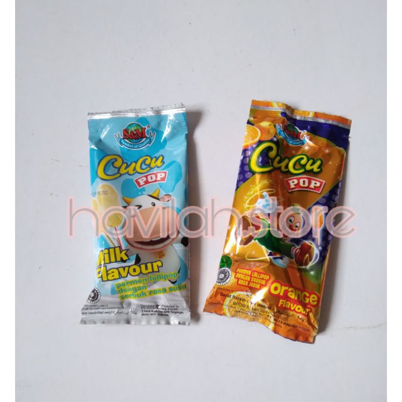 Jual Cucu Pop Permen Serbuk Rasa Susu dan Jeruk isi 20pcs x 10gr ...
