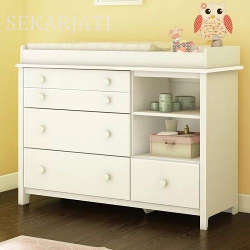 Jual Baby Tafel Minimalis Modern atau Meja Bayi Dengan Lemari Popok ...