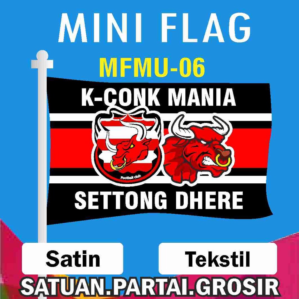 Jual MINI FLAG MADURA UNITED / BENDERA MADURA UNITED / MINI FLAG K-CONK ...