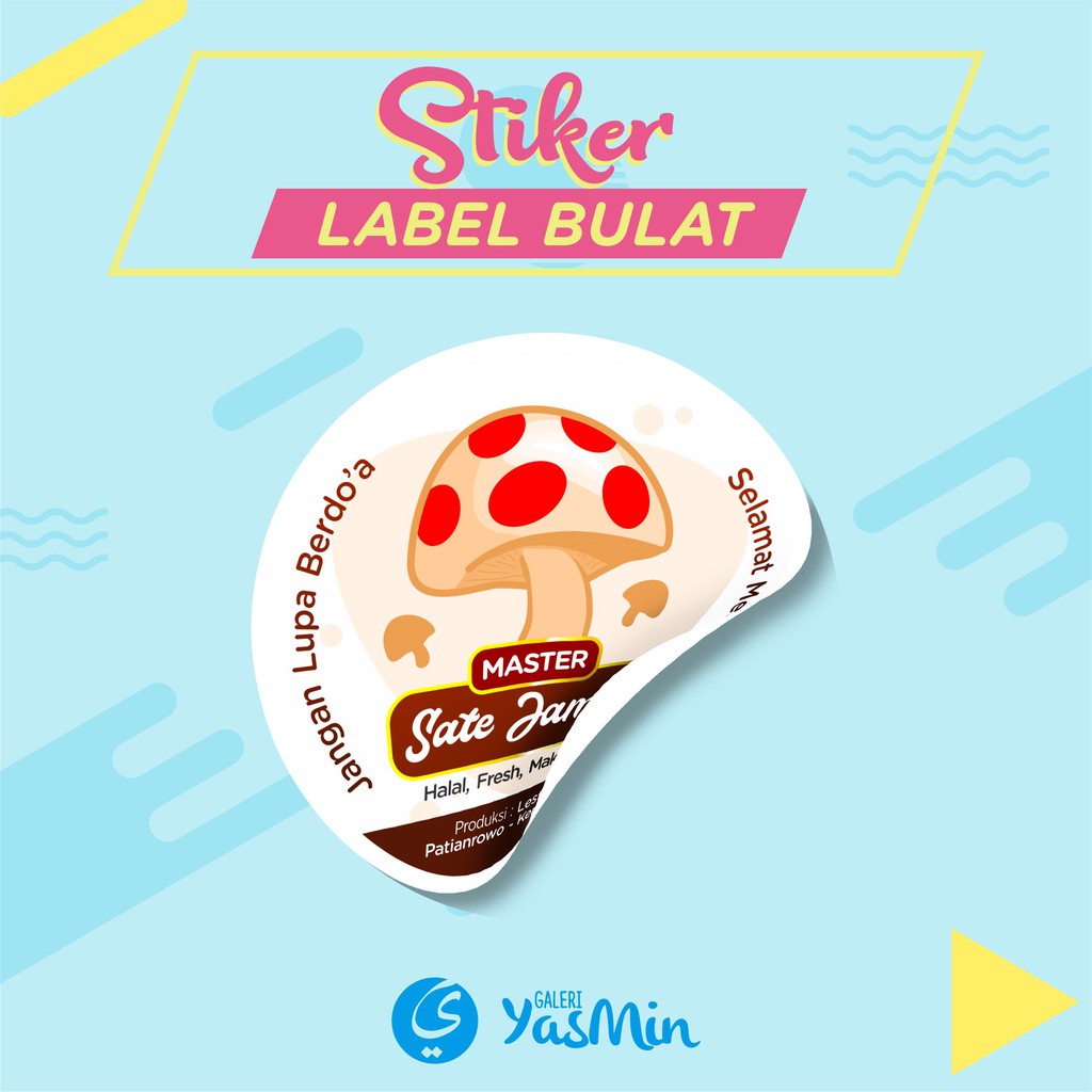 Jual CETAK STIKER LABEL MAKANAN BULAT | Shopee Indonesia