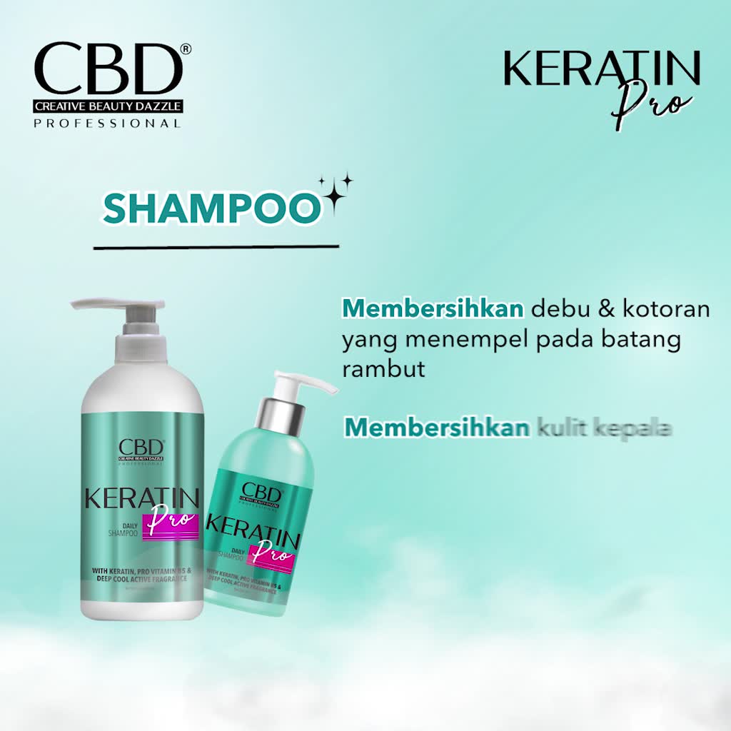 Jual CBD Professional Keratin Pro Daily Shampoo + Conditioner Travel ...