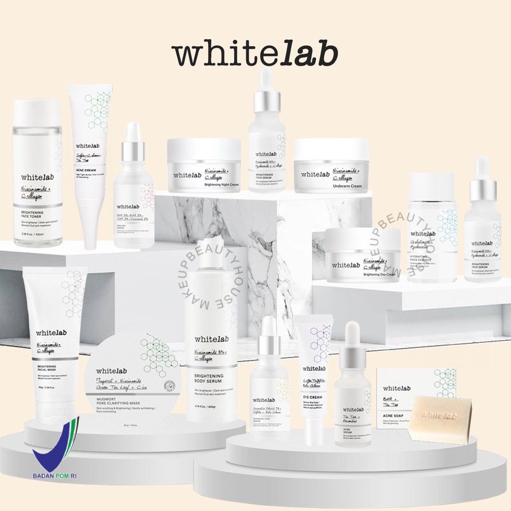 Jual WHITELAB Brightening Series Facial Wash/ Toner/ Cream/ Serum ...
