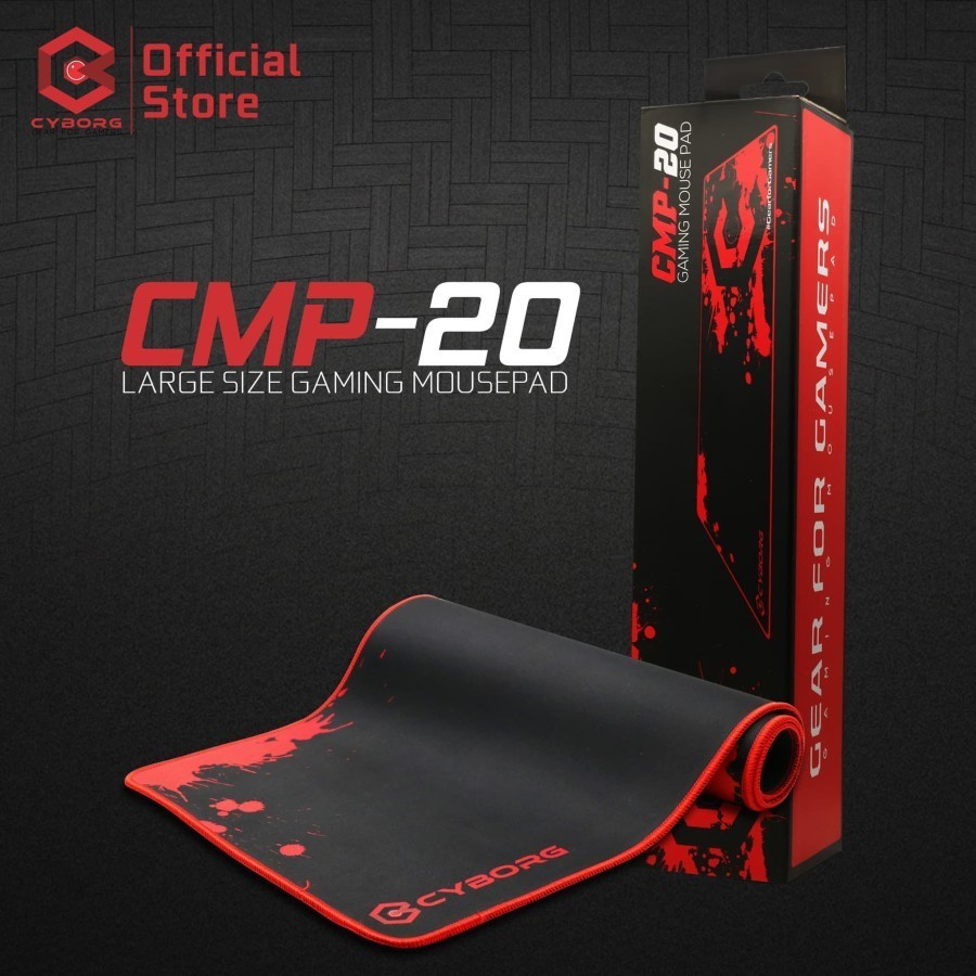Jual Cyborg Mousepad Gaming CMP-20 anti slip , bahan tebal dan halus | Shopee Indonesia