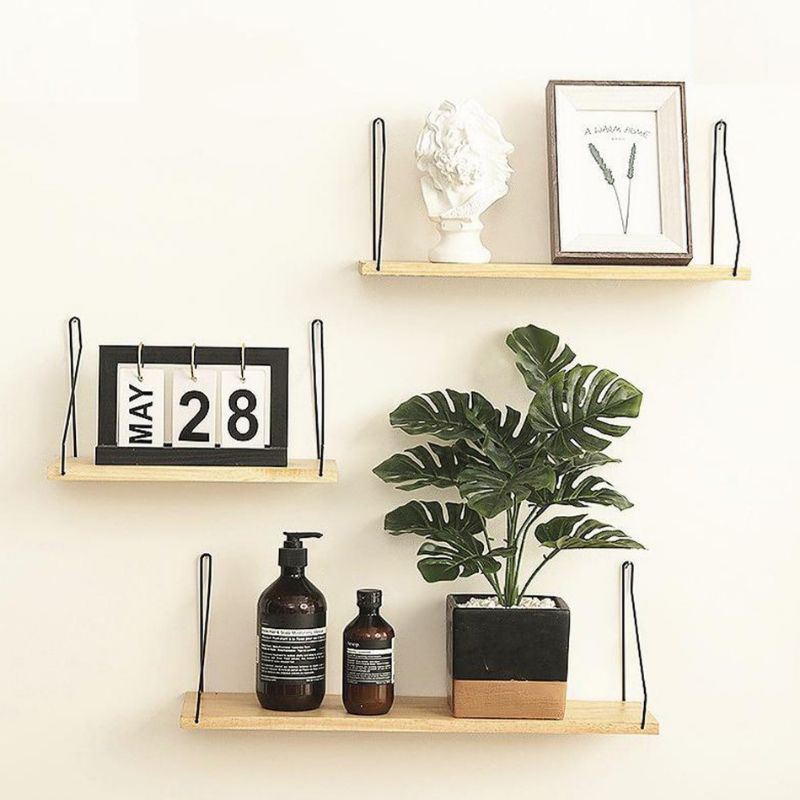 Jual rak dinding tempel minimalis RAKA 40 cm rak gantung kayu hanging ...