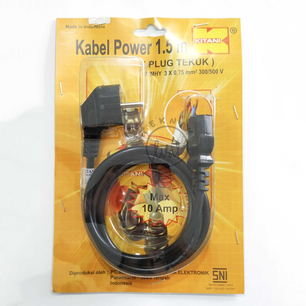 Jual [LISIL TEKNIK] [GROSIR] KABEL POWER SUPPLY PC AC KITANI BAGUS ...