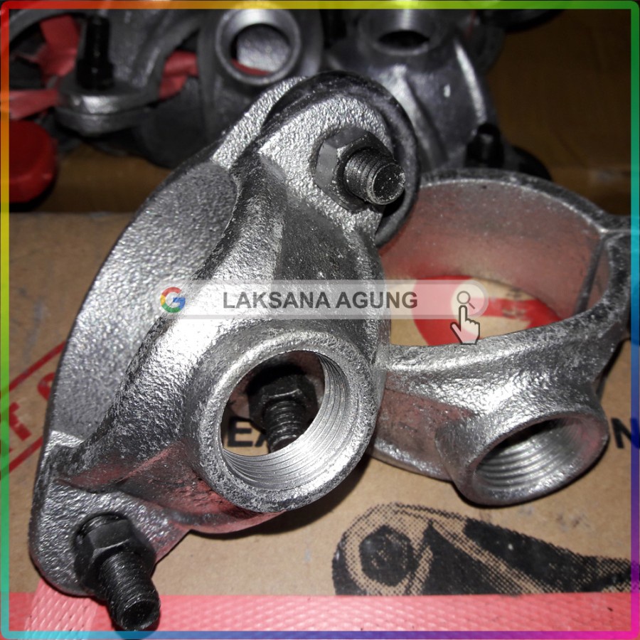 Jual Clamp Saddle Besi 3 X 3/4'' inch Galvanis | klem sadel Galvanis 3 ...
