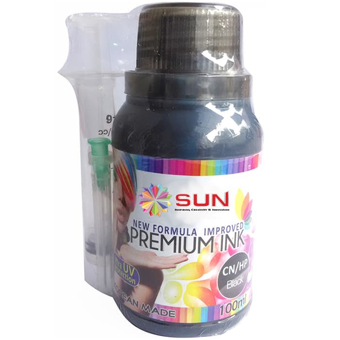 Jual TINTA SUN PREMIUM INK NFI 100 ml BLACK (CANON & HP) | Shopee Indonesia