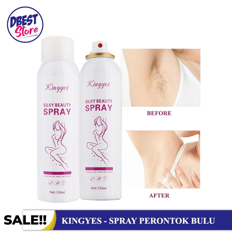 Jual KINGYES SILKY BEAUTY SPRAY PERONTOK BULU KETIAK KEMALUAN DAN BULU ...
