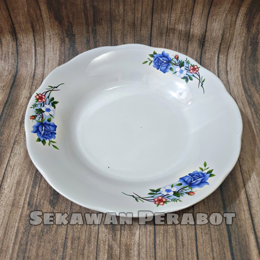 Jual (1 PCS) PIRING 8 INCH PIRING MAKAN MAWAR PIRING KERAMIK PIRING ...