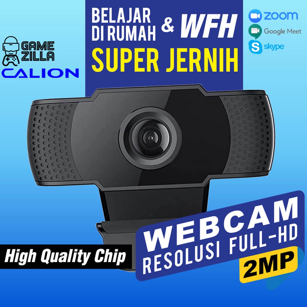 Jual Webcam PC 2MP Full HD 1080P | Web Cam Camera USB Gaming Dual Mic ...