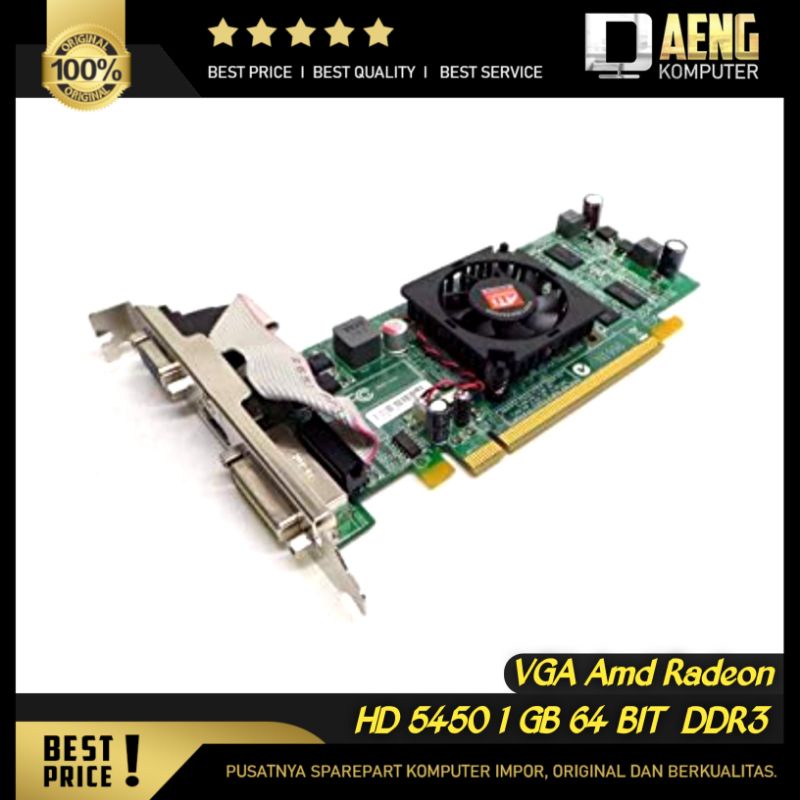 Jual VGA Amd Radeon HD 5450 1 GB 64 bit DDR3 Profil Standar Original Murah | Shopee Indonesia