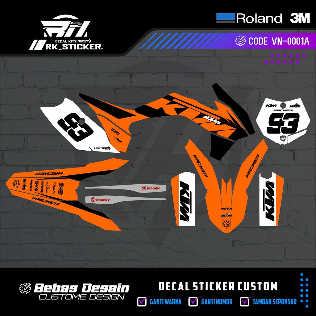 Jual DECAL KTM 85 FREE CUSTOME DESIGN | Shopee Indonesia