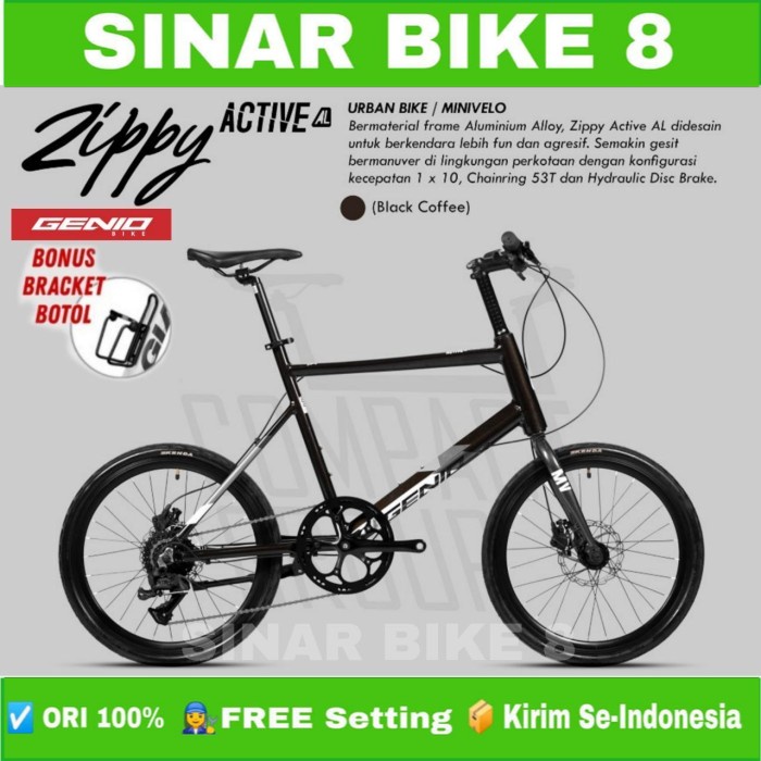 Jual Sepeda Minivelo Ukuran 20 Inch GENIO ZIPPY ACTIVE ALLOY Mini Velo ...