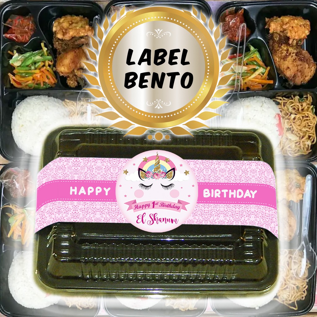 Jual UNICORN - LABEL BENTO / LABEL AQIQAH / LABEL NASI BENTO ULTAH ...