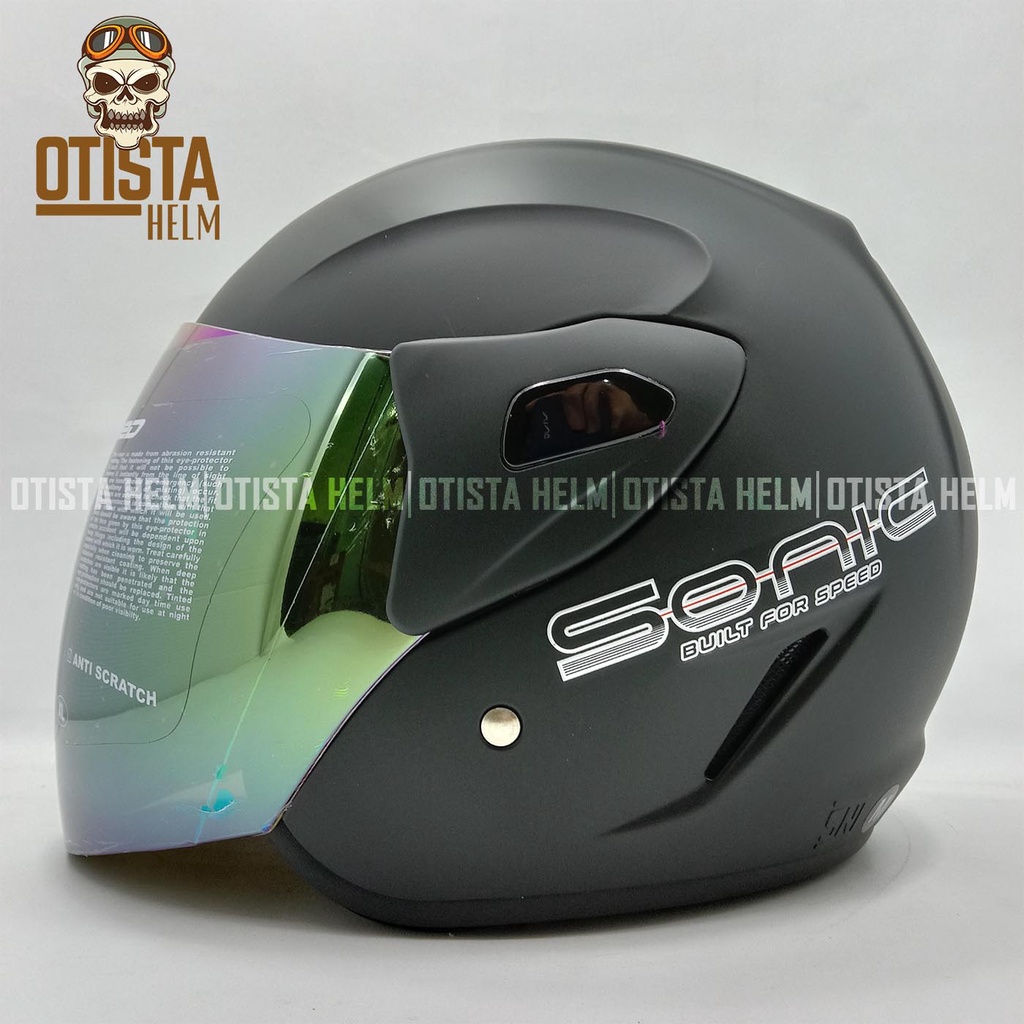 Jual Helm MAZ Sonic Solid | All Color | Single Visor - Rainbow | Shopee ...