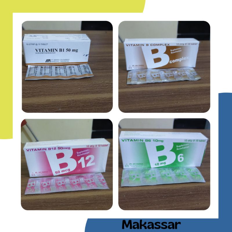 Jual VITAMIN B1, B6, B12, B complex perstrip | Shopee Indonesia