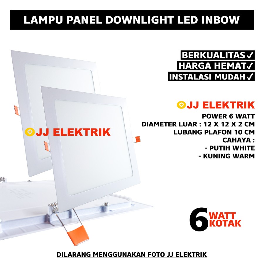 Jual Lampu LED Downlight LED Inbow 6W Kotak | Shopee Indonesia