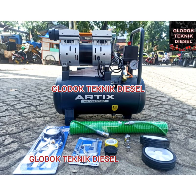 Jual PAKET KOMPLIT BENGKEL ISI ANGIN COMPRESSOR KOMPRESOR OILLESS 1 HP ...