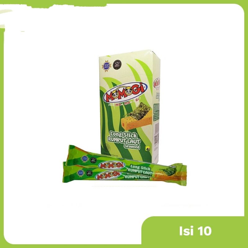 Jual Momogi LONG STICK rasa rumput laut 10x12 gram | Shopee Indonesia