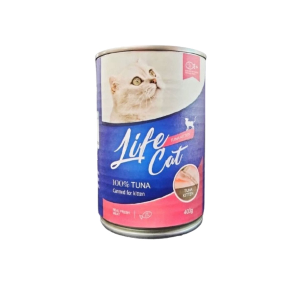Jual LIFE CAT KITTEN TUNA 400 GRAM - WET FOOD KALENG 400 GRAM | Shopee ...