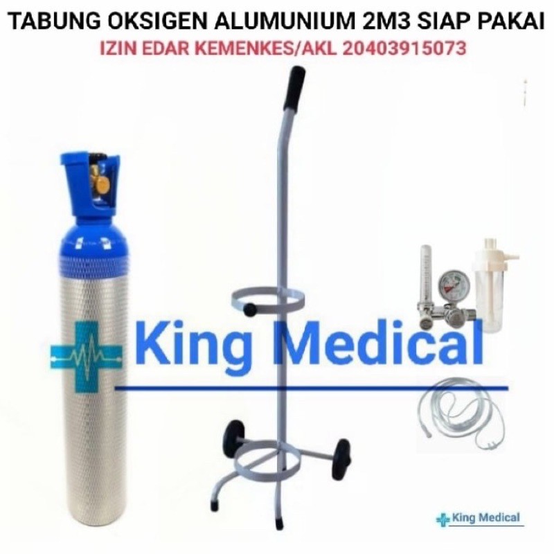 Jual Tabung Oksigen Alumunium 2m3 + isi + Regulator Siap Pakai | Shopee Indonesia
