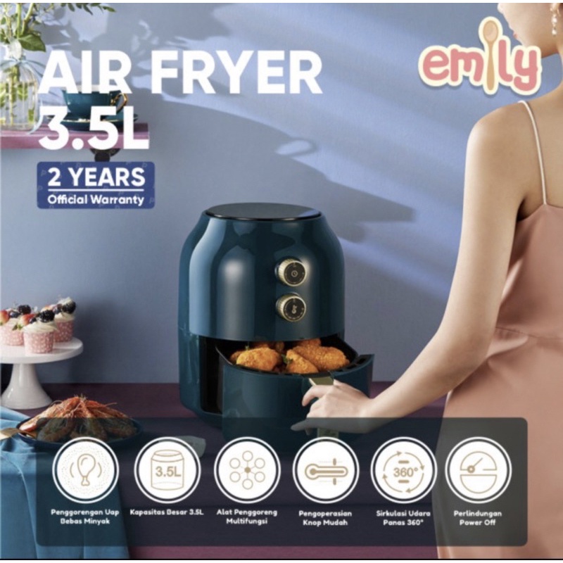 Jual Emily Air Fryer 3.5l / alat goreng tanpa minyak (BARU) | Shopee ...