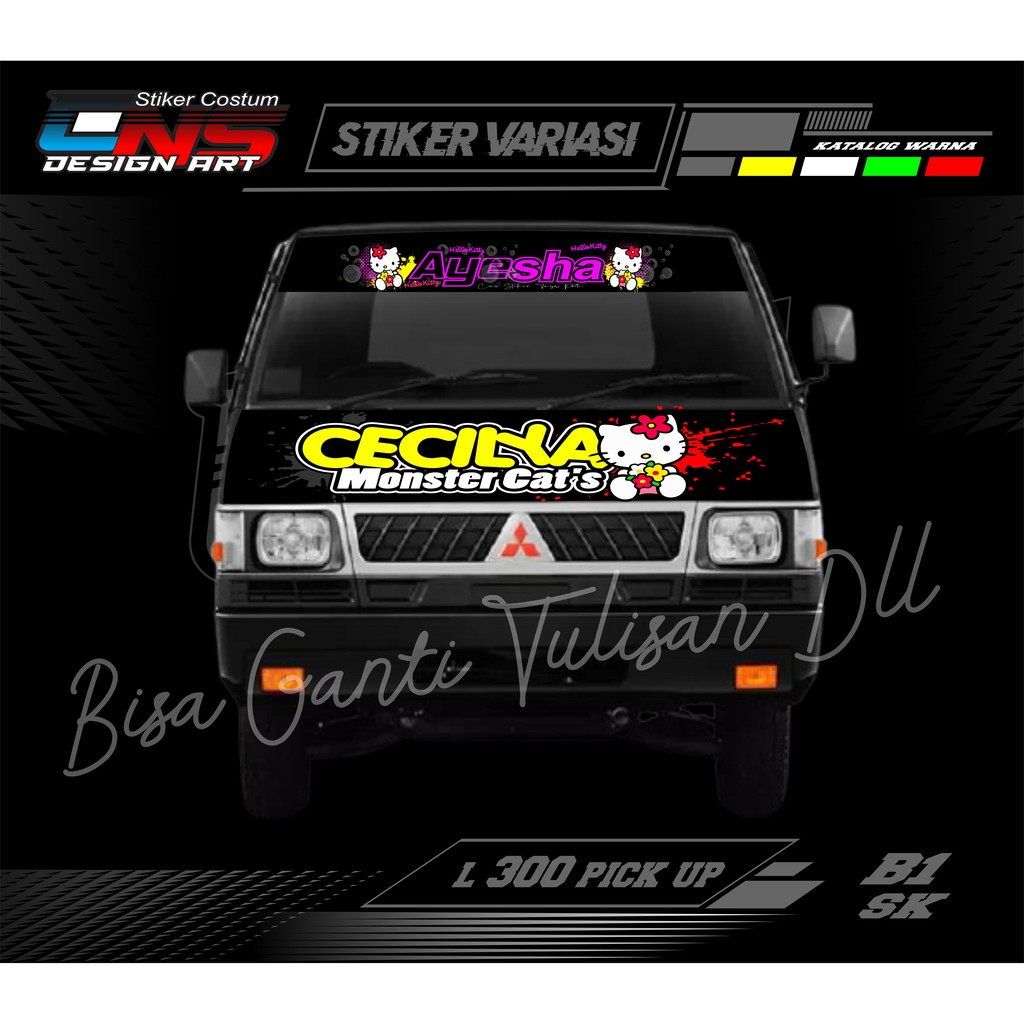 Jual stiker decal L300 pick up stiker mobil pick up L300 sticker decal ...