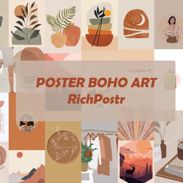 Jual POSTER Dinding Boho minimalist art - Dekorasi Hiasan Walpaper ...