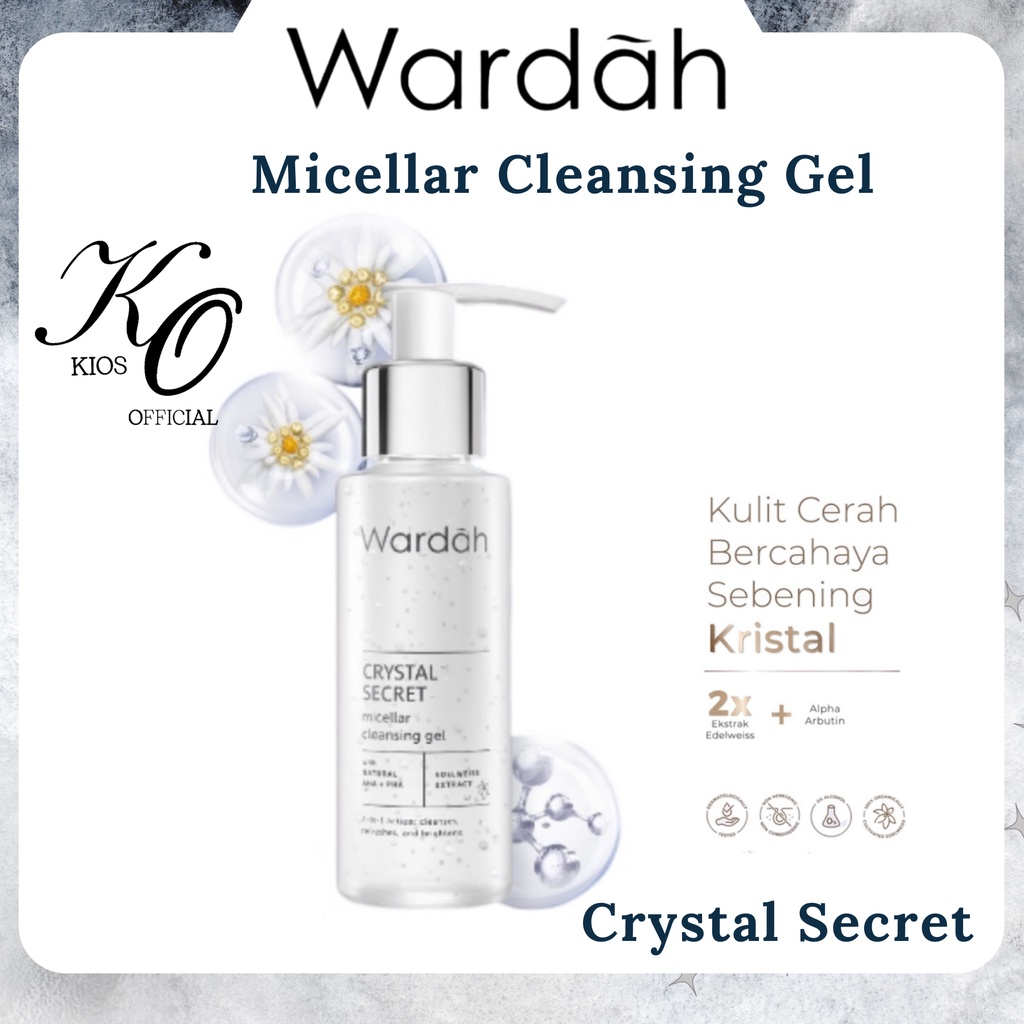 Jual Wardah Crystal Secret Micellar Cleansing Gel 95ml | Shopee Indonesia
