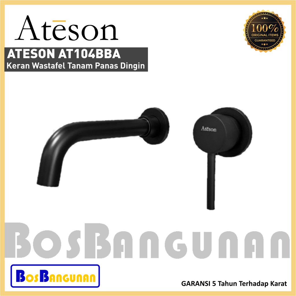 Jual Keran Wastafel Tanam ATESON AT104BBA Hot & Cold / Kran Wastafel ...
