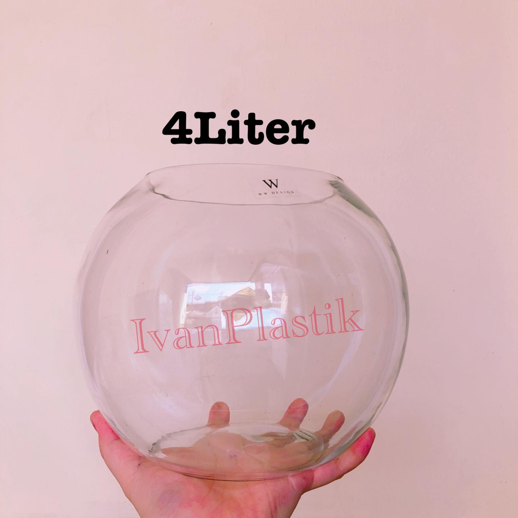 Jual AQUARIUM BULAT DLX 4 LITER LUNA | Shopee Indonesia