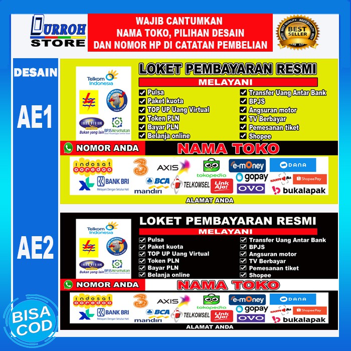 Jual Spanduk / Banner Konter Cell / Celluler Desain 36 | Shopee Indonesia