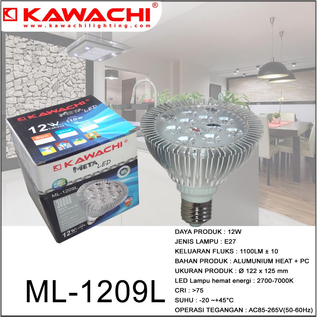 Jual KAWACHI-META LED ML-1209L 12 WATT LED SOROT | Shopee Indonesia