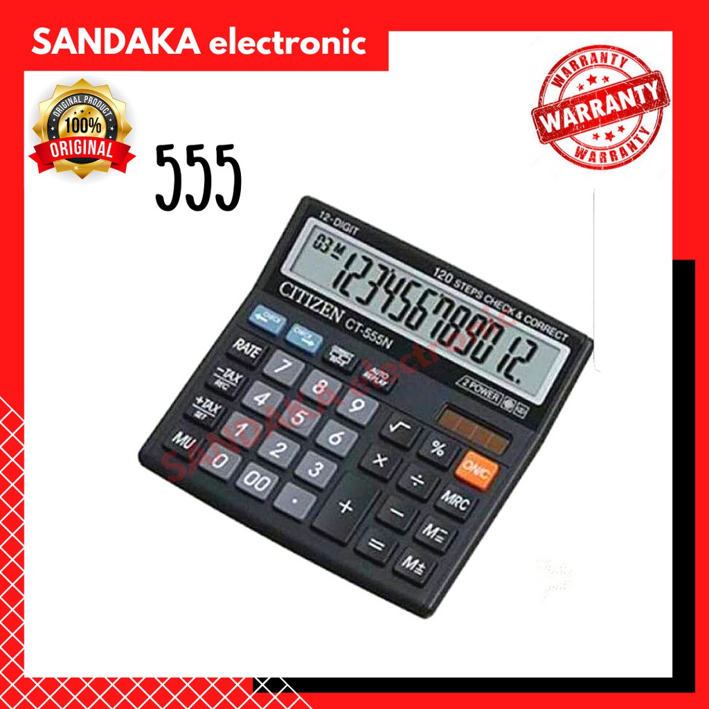 Jual KALKULATOR CITIZEN 555 - KALKULATOR - PERLENGKAPAN KANTOR | Shopee ...