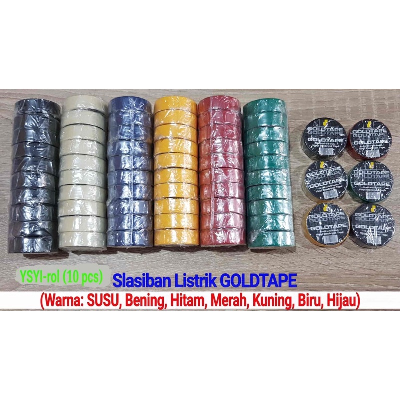 Jual Isolasi listrik Gold tape/ Selasiban listrik Gold tape kualitas ...